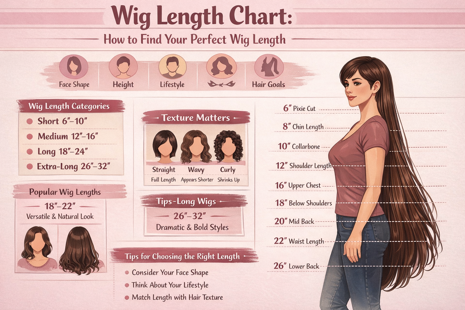 Wig Length Chart: How to Find Your Perfect Wig Length